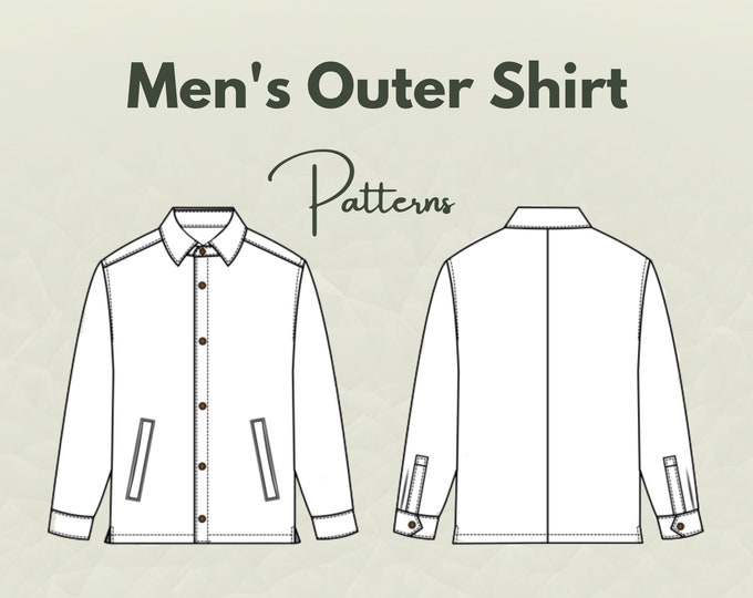 Men's Dress Shirt Sewing Pattern, Polo Shirt Pattern, Dress Shirt ...