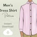 Men's Dress Shirt Sewing Pattern, Polo Shirt Pattern, Dress Shirt ...