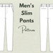 Men's Slim Pants Sewing Pattern, Men's Sewing Pattern, Sewing Pattern ...