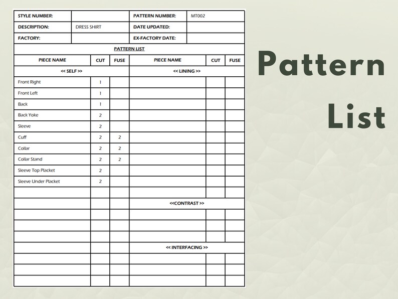 Men's Dress Shirt Sewing Pattern, Polo Shirt Pattern, Dress Shirt ...