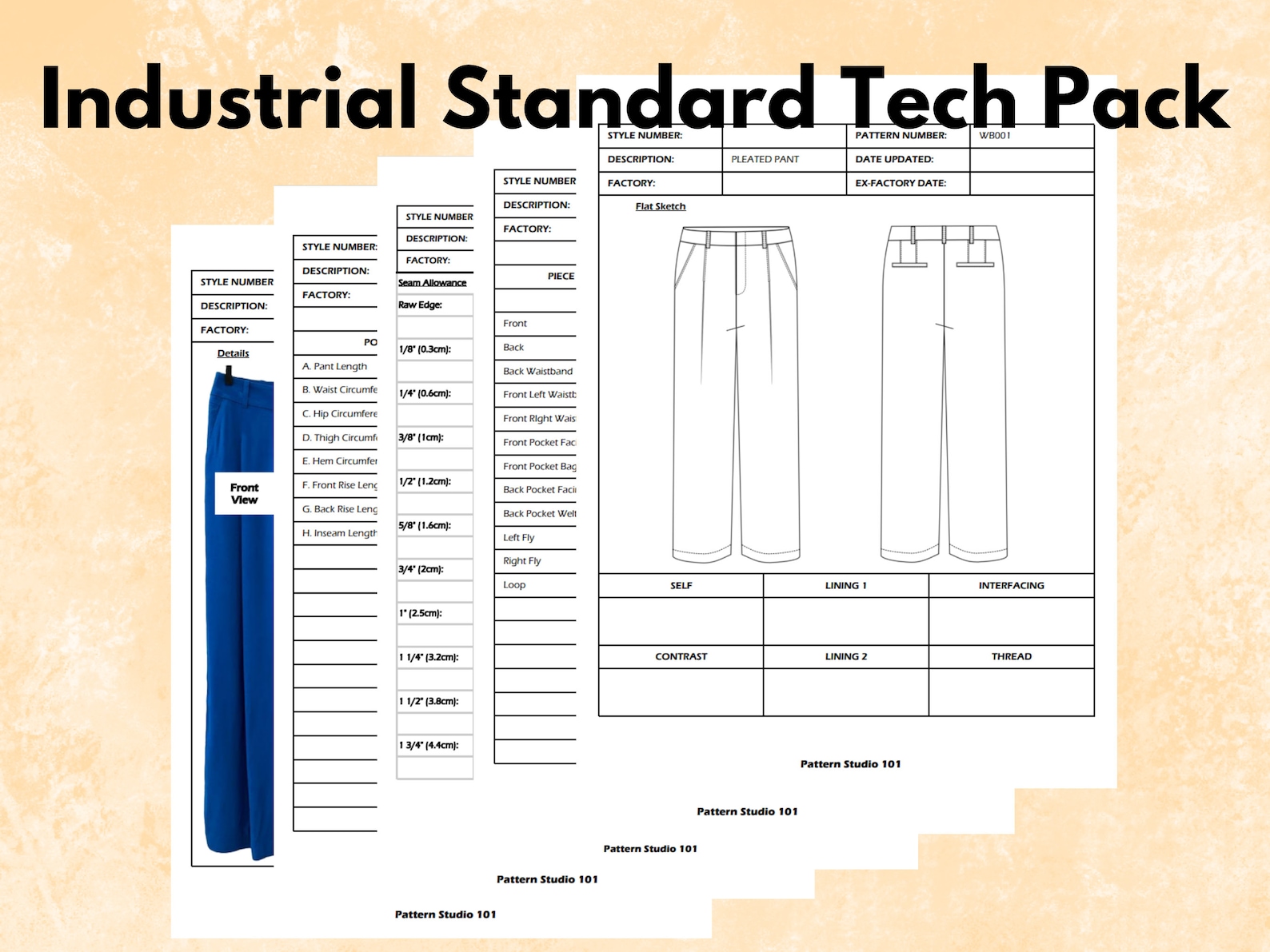 Women's Pleated Pants Sewing Pattern, Sewing Pattern, Women Pants ...
