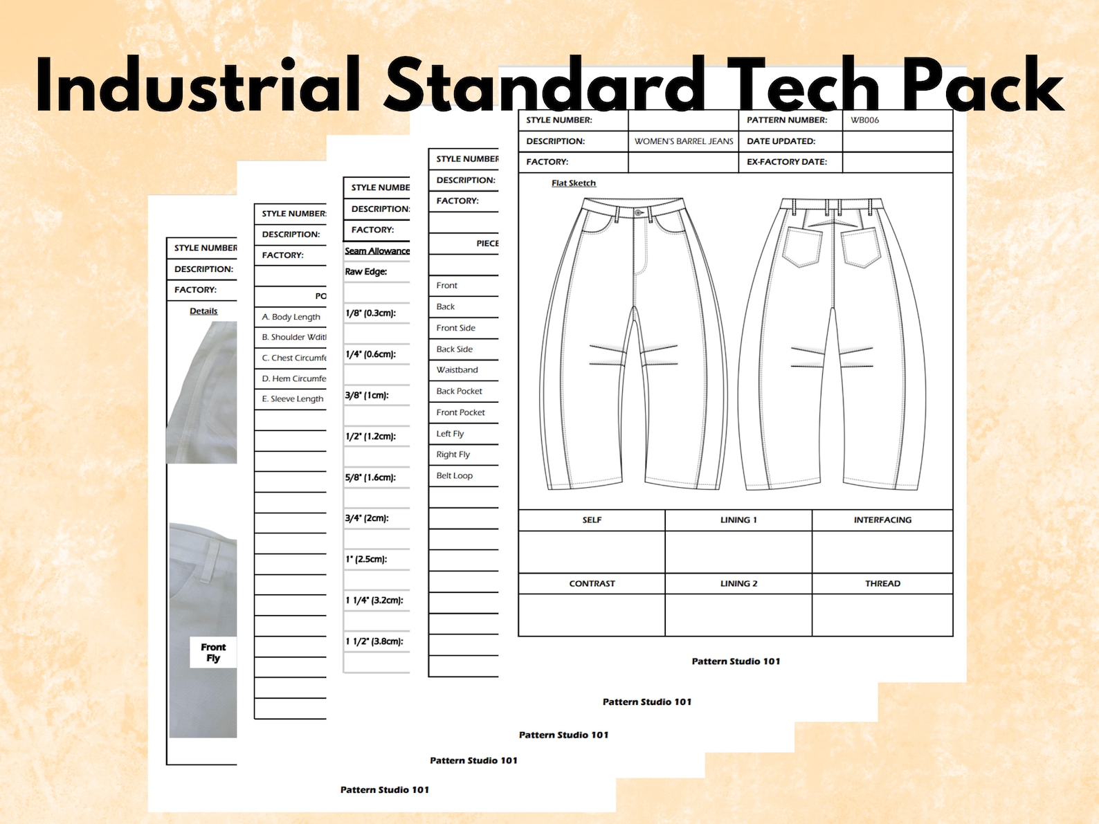 Women's Barrel Jeans Sewing Pattern, Sewing Pattern, Women Pants ...