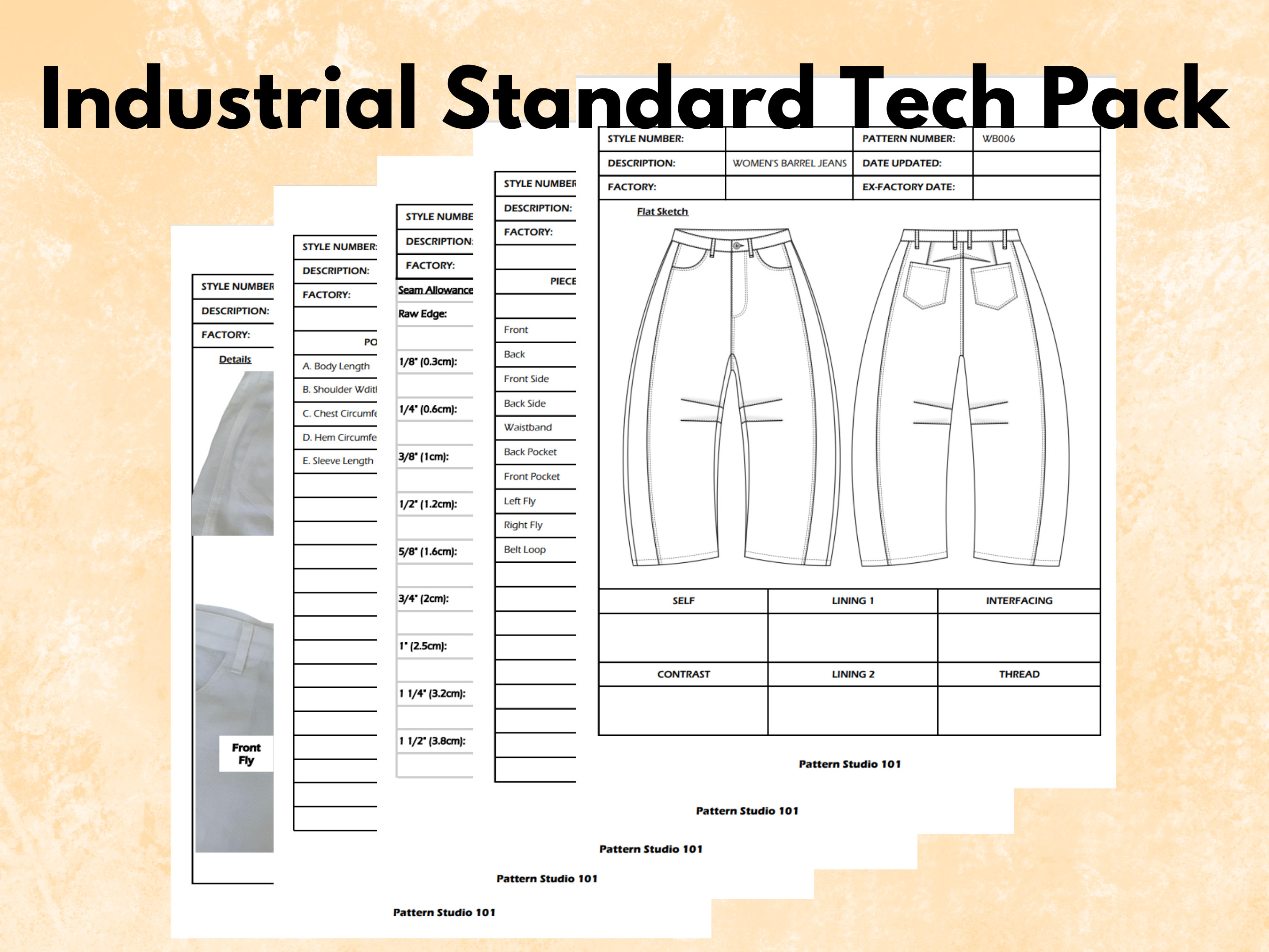 Women's Barrel Jeans Sewing Pattern, Sewing Pattern, Women Pants ...