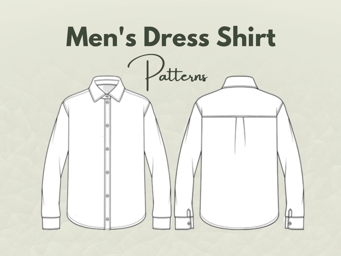 Men's Dress Shirt Sewing Pattern, Polo Shirt Pattern, Dress Shirt ...