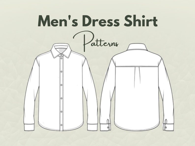 Men's Dress Shirt Sewing Pattern, Polo Shirt Pattern, Dress Shirt ...