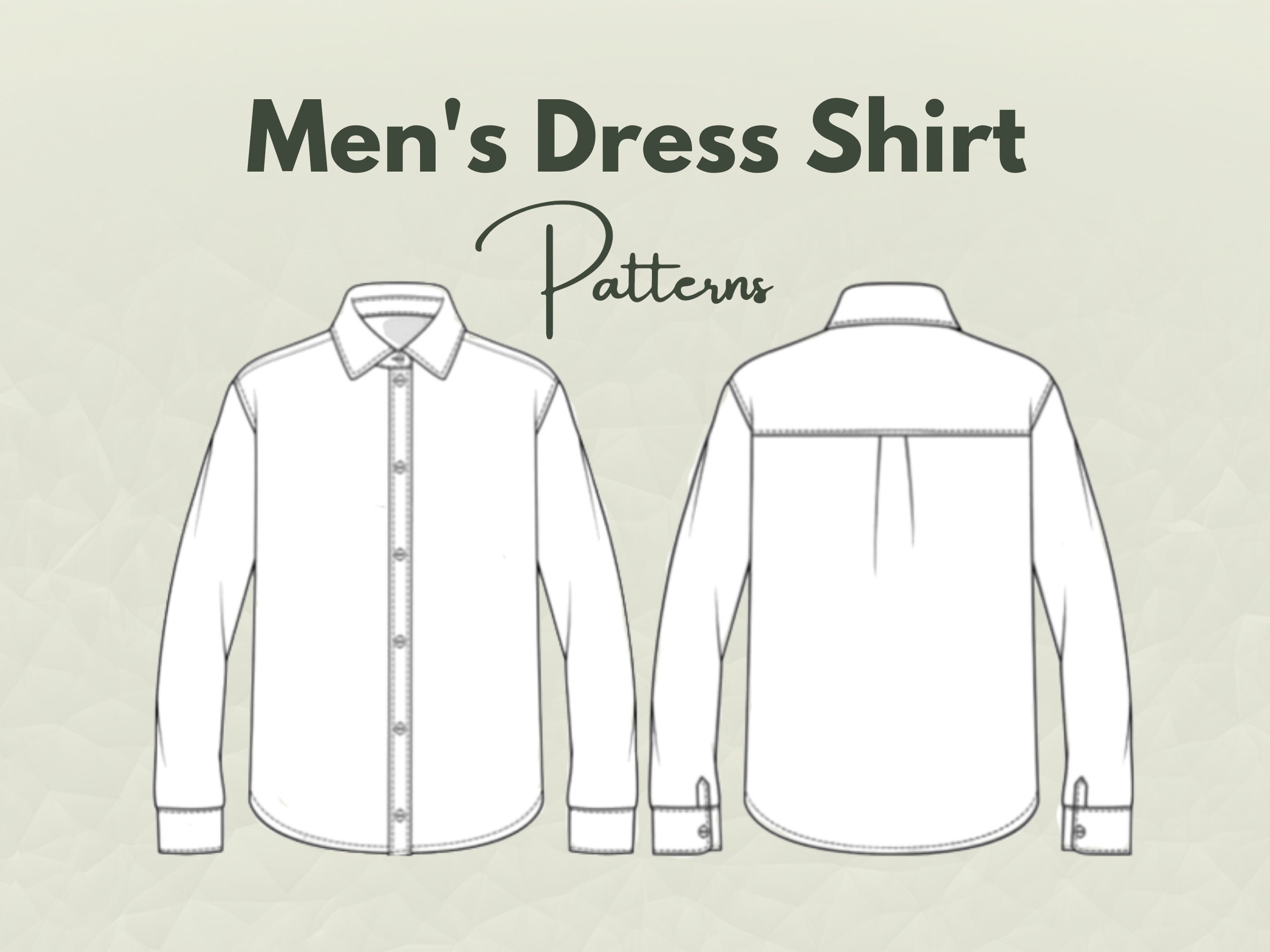 Men's Dress Shirt Sewing Pattern, Polo Shirt Pattern, Dress Shirt ...