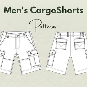 Men's Cargo Shorts Sewing Pattern, Short Sewing Pattern, Sewing ...