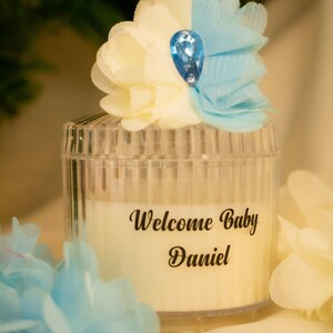 Personalized Baby Shower Candle Favor Community Candle Favor Baby ...
