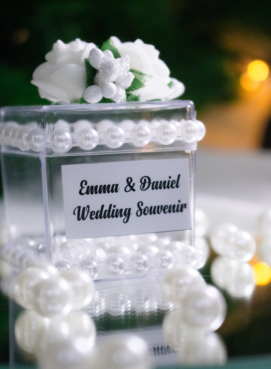 Wedding Pearls, Wedding Gift Boxes, Cube, White Pearls, Baby Shower ...