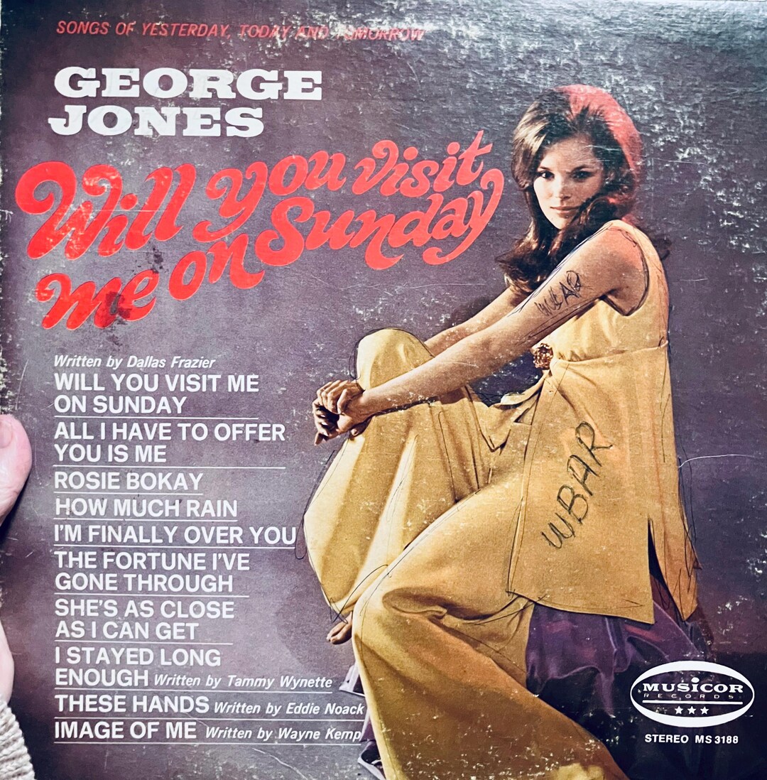 George Jones "will You Visit Me on Sunday" Vinyl LP Album..musicor ...