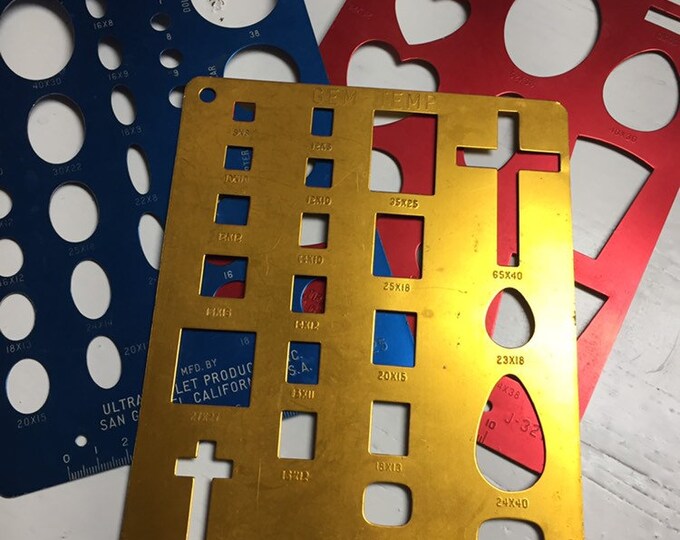 Set of Gem-temp Double Aluminum Templates... Cabochon Templates ...