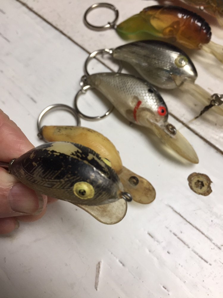 Fishing Lure Keychains...upcycled Fishing Lures....handmadeguy Gift ...