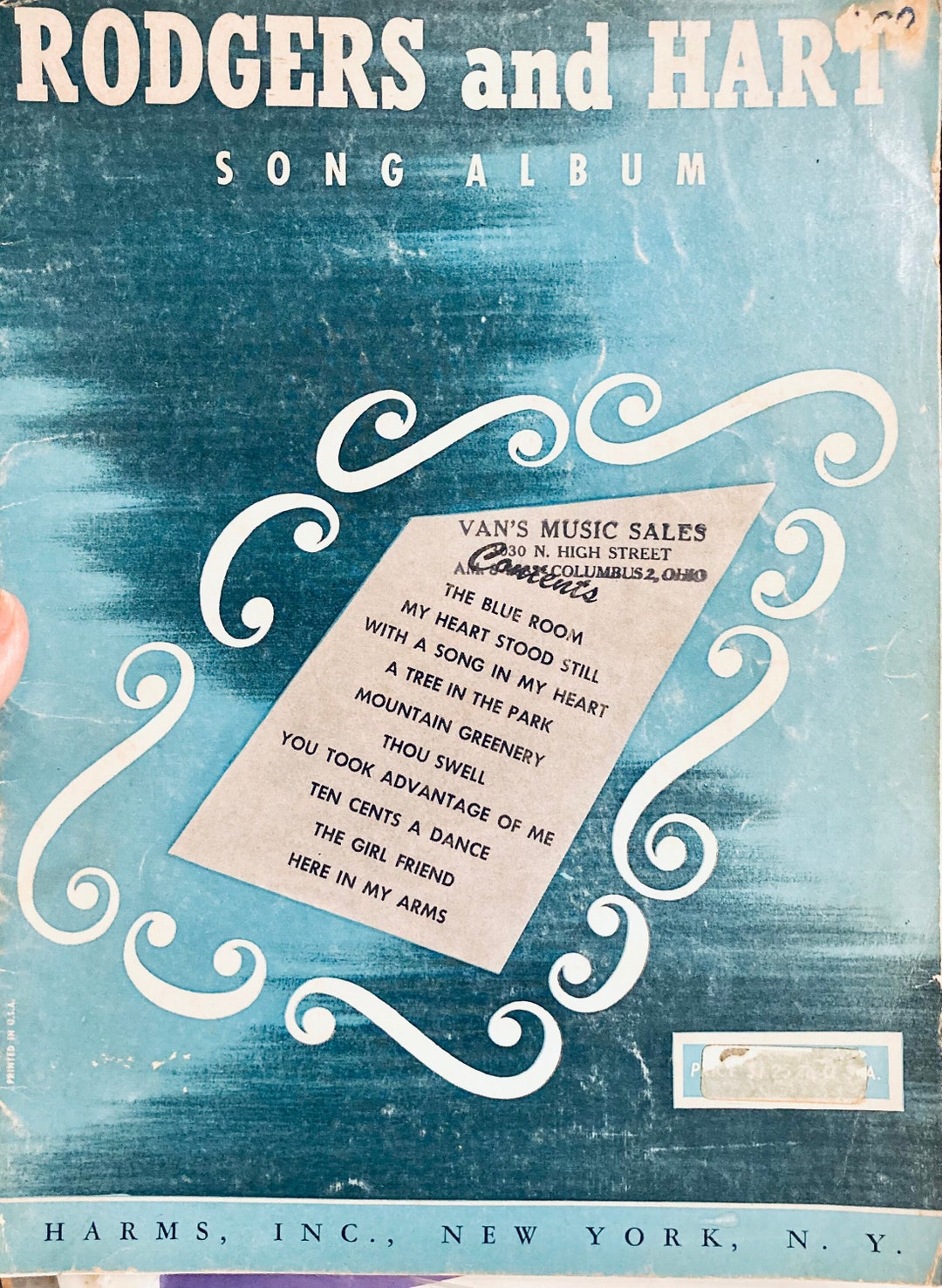Rodgers and Hart Song Album....lyrics and Music....music Book...show ...