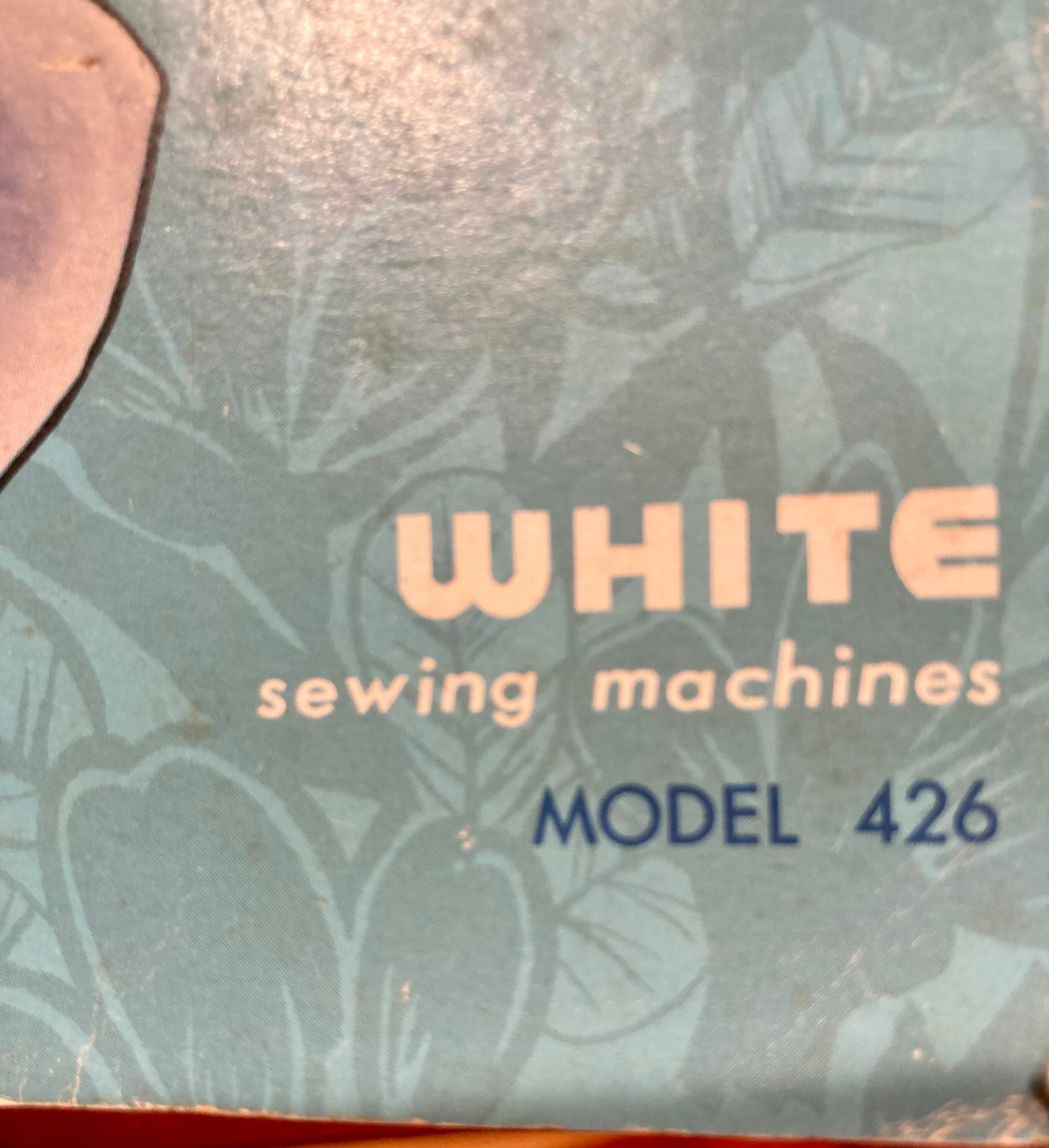 White Sewing Machine Instruction Book....sewing Machine Manual...model ...