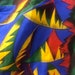 Blue, Yellow, Red, and Green Silk Scarf...vintage Silk Scarf... 31 ...