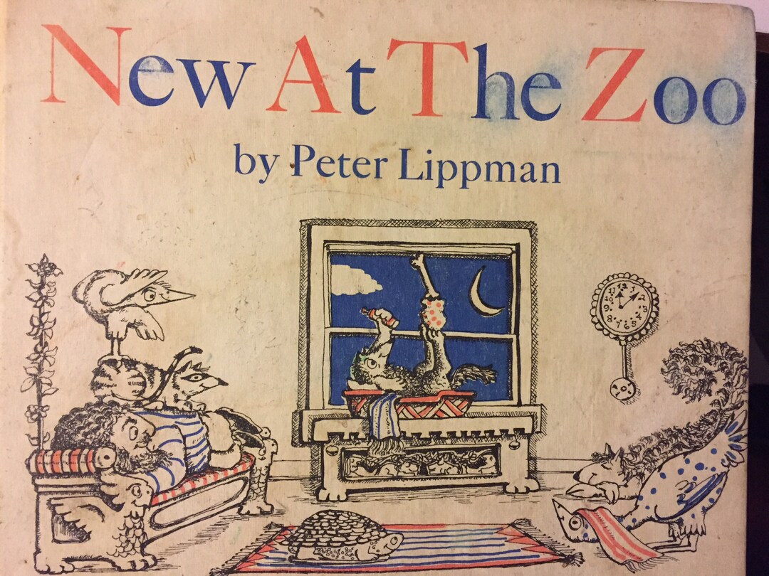 New at the Zoo by Peter Lippman Vintage Children's Book - Etsy