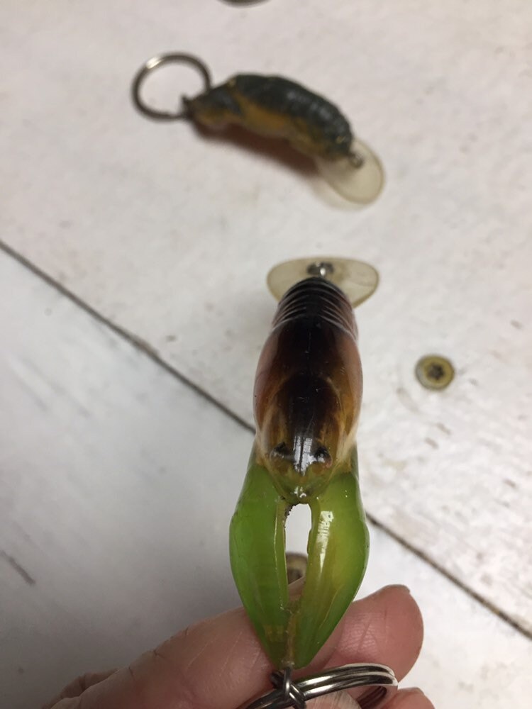 Fishing Lure Keychains...upcycled Fishing Lures....handmadeguy Gift ...