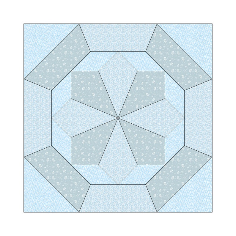 Pinwheel Block English Paper Piecing Digital Download - Etsy
