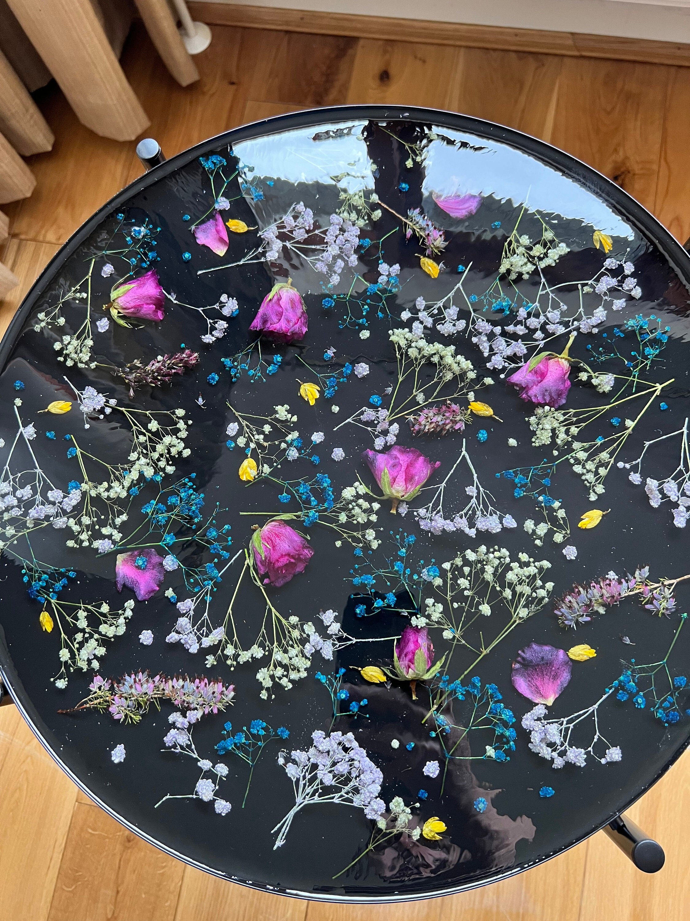 Resin Flower Table, Coffee Table, Coffee Table, Epoxy Resin Round Table ...
