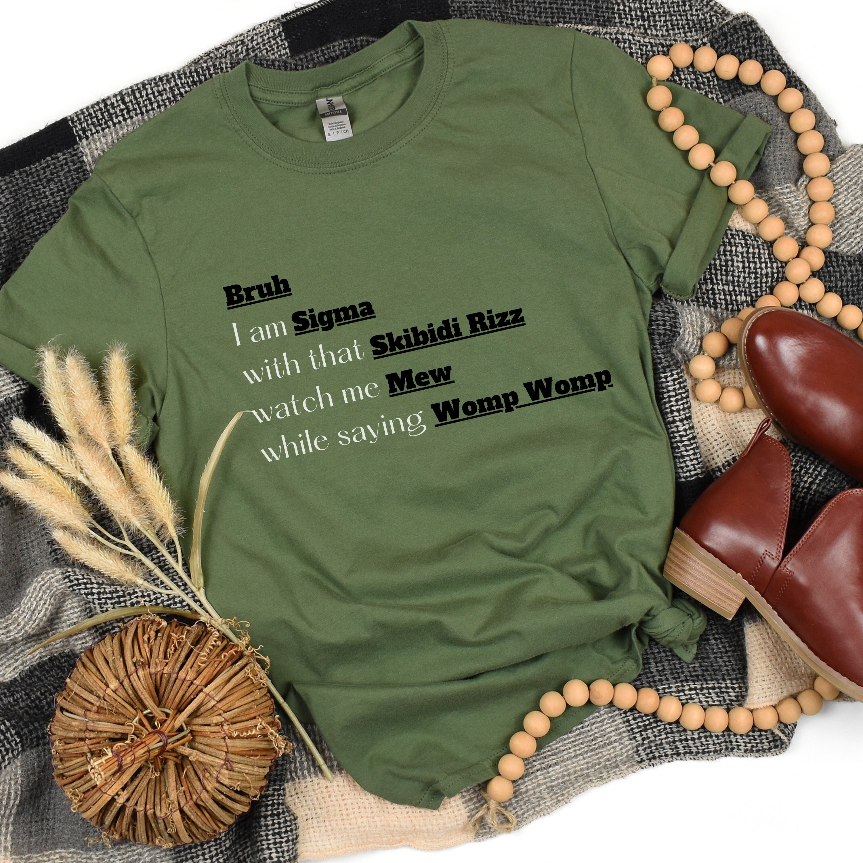 Bruh, Skibidi Rizz, Sigma, Mew, Womp Womp, Teen Shirt, Teacher Shirt ...