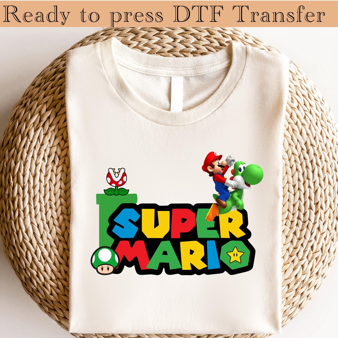 Super Mario DTF Transfer,super Mario Shirt, Super Mario Party Ready to ...