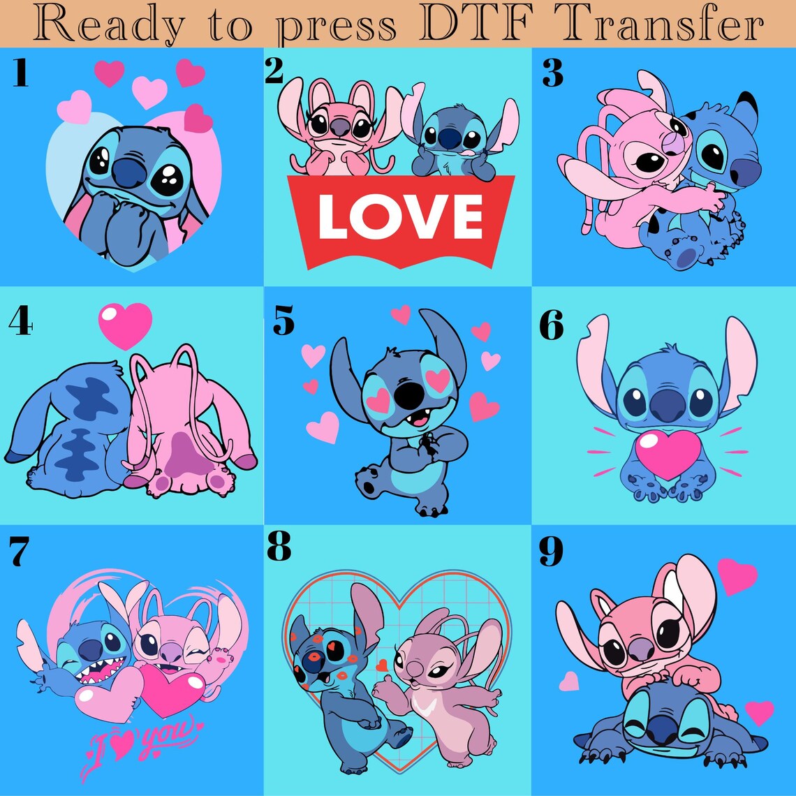 Stitch and Lilo Dtf Transfer, Vacay Mode Dtf, Summer Stitch Dtf ...