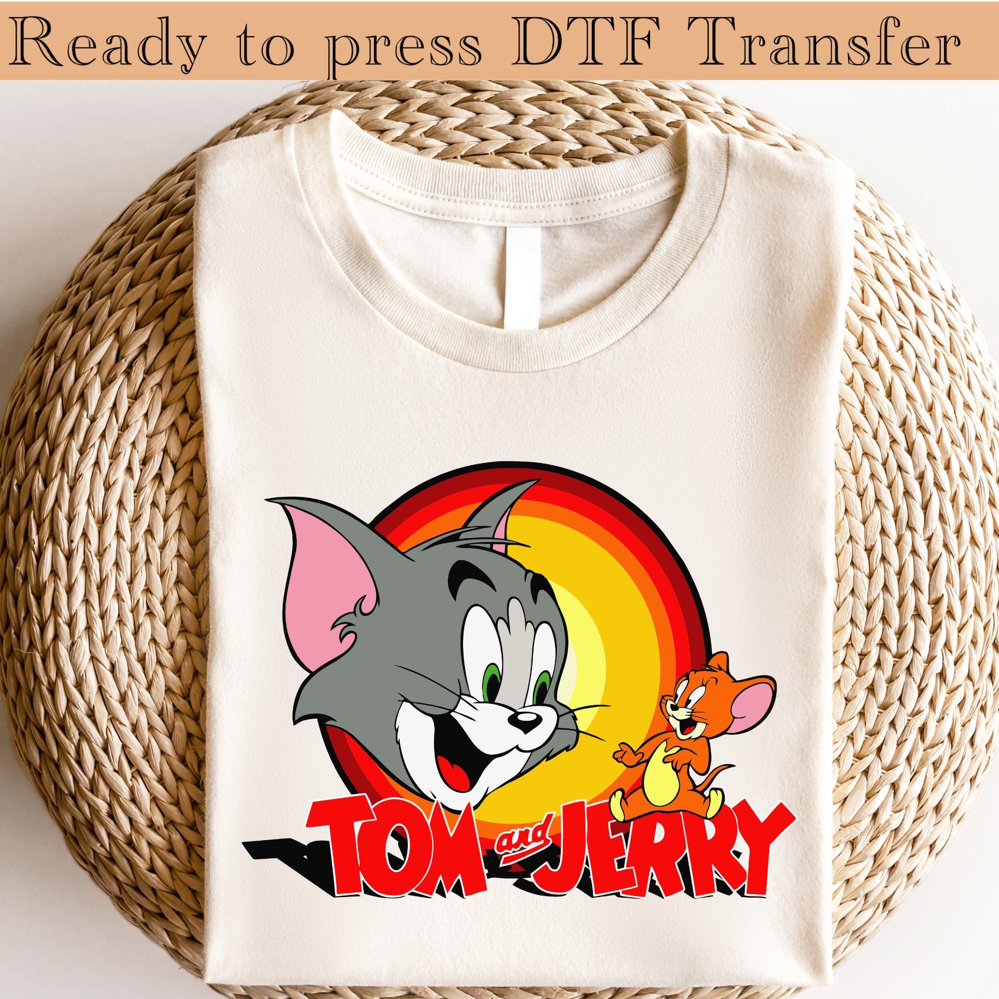 Tom and Jerry Dtf, Cute Cartoon Dtf Transfer, Funny Tom and Jerry Dtf, Tom and Jerry Couple Dtf ...