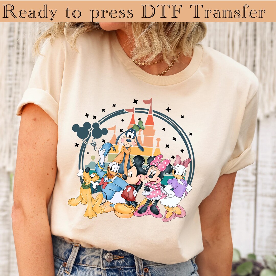 Disney Mickey and Friends DTF Transfer, Disney Castle Dtf, Disney ...