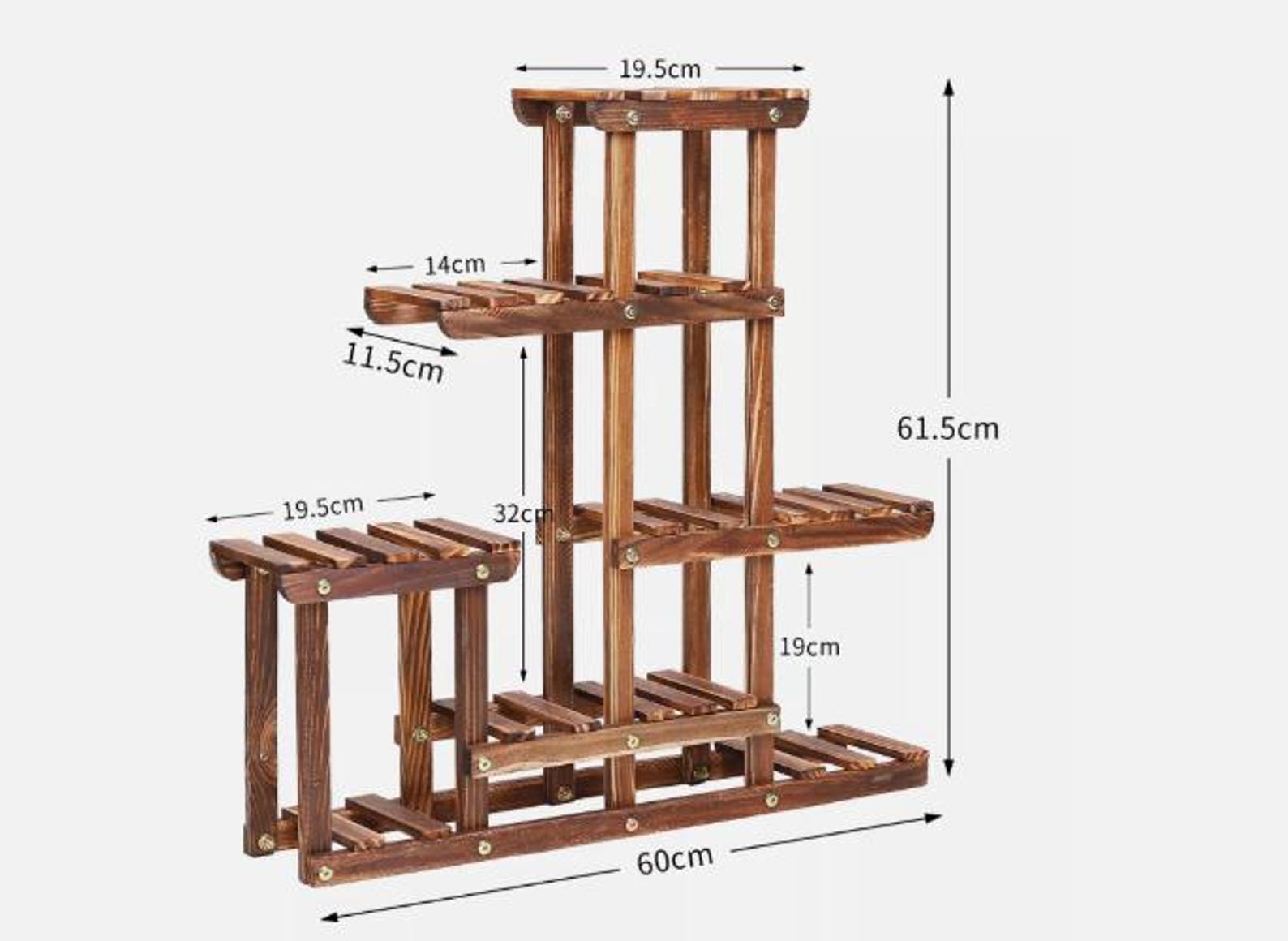 Plant Stand Pine Wood Succulent Pots Planter Display Rack Balcony - Etsy