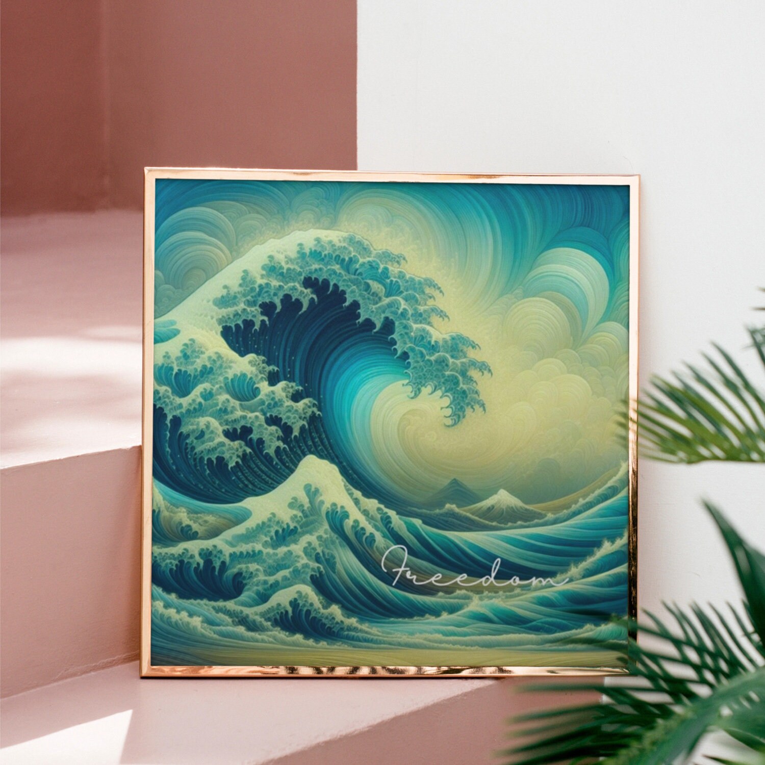 Wave Freedom Printable Digital Art Print, Inspiring Spiritual Décor ...