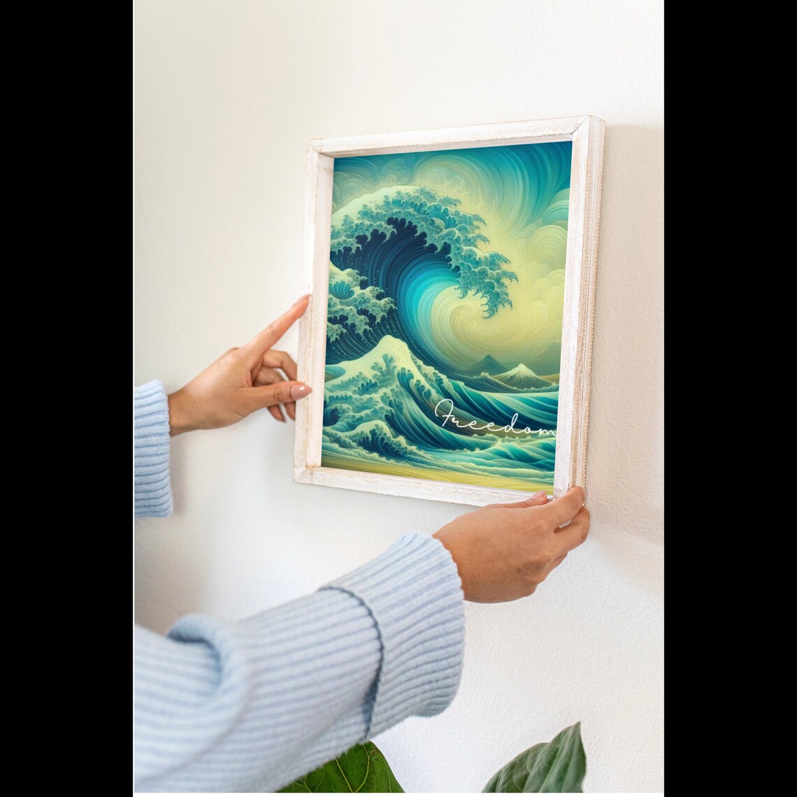 Wave Freedom Printable Digital Art Print, Inspiring Spiritual Décor ...