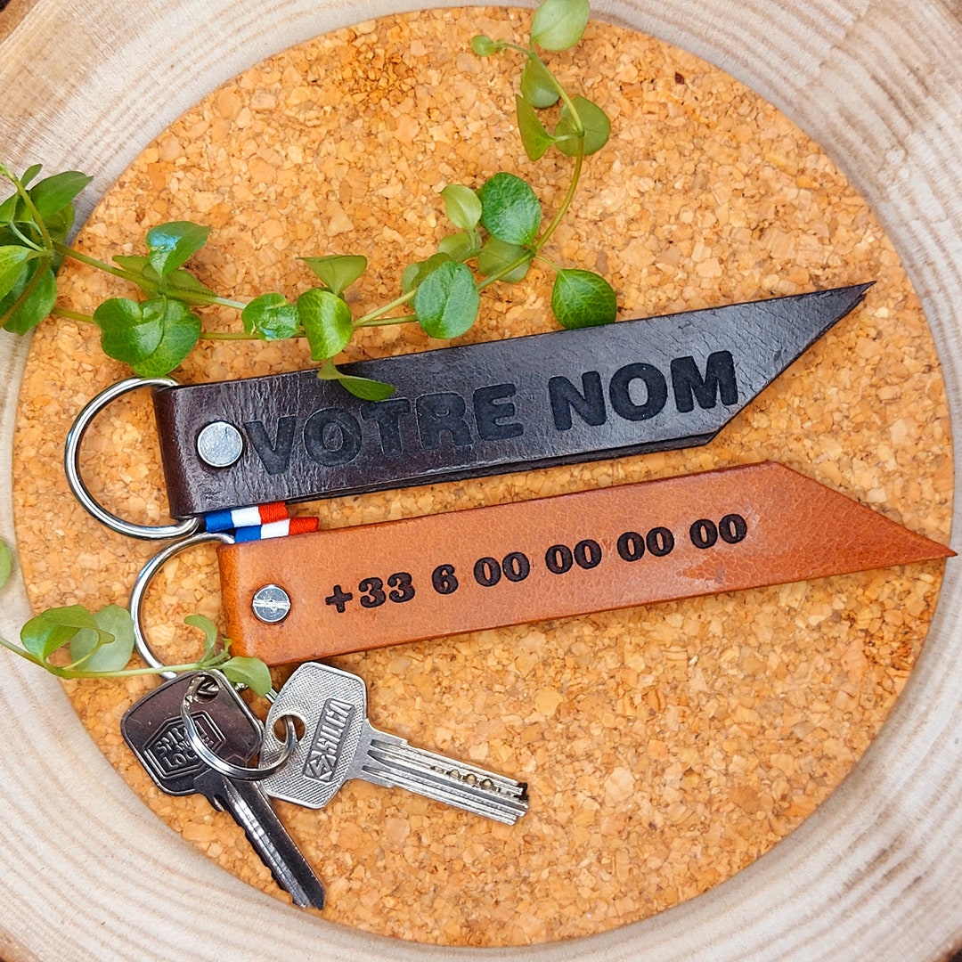 Personalized Key Ring, Leather Engraving, Leather Accessory ...