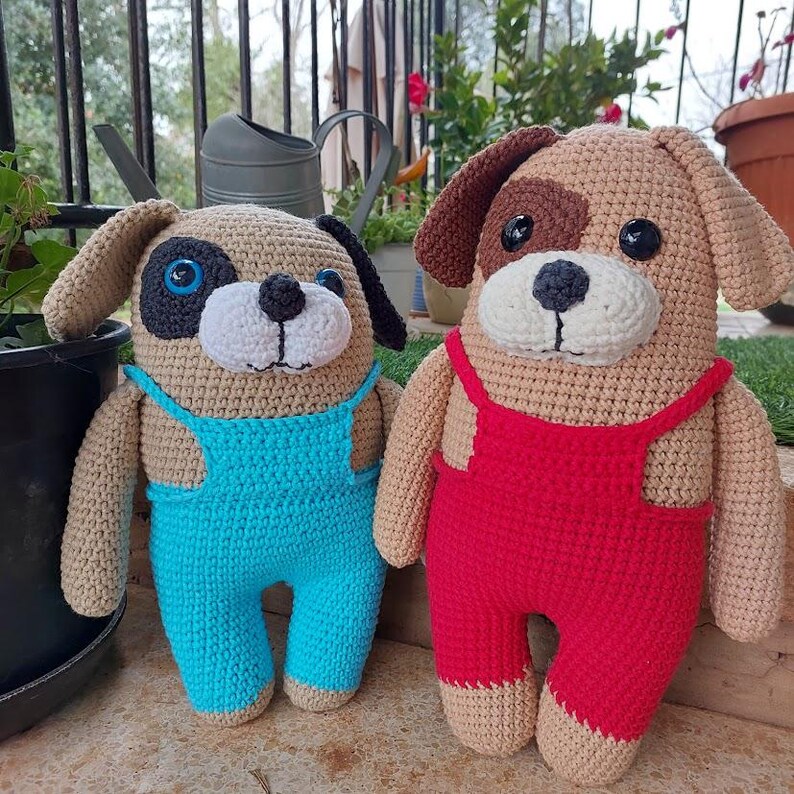 Amigurumi Puppy Crochet Pattern Easy Friendly Original DIY Plush Toy PDF, Accompanied by Clear ...