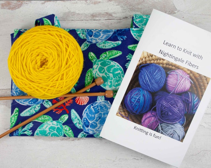 Learn to Knit Kit for Kids - Etsy
