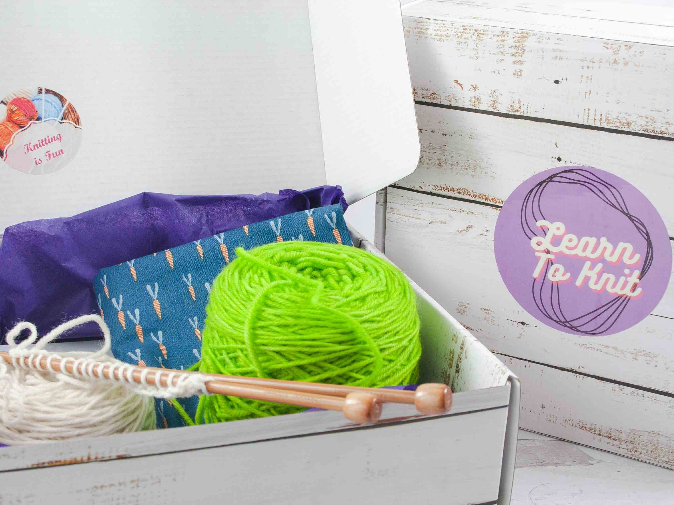 Learn to Knit Kit for Kids - Etsy