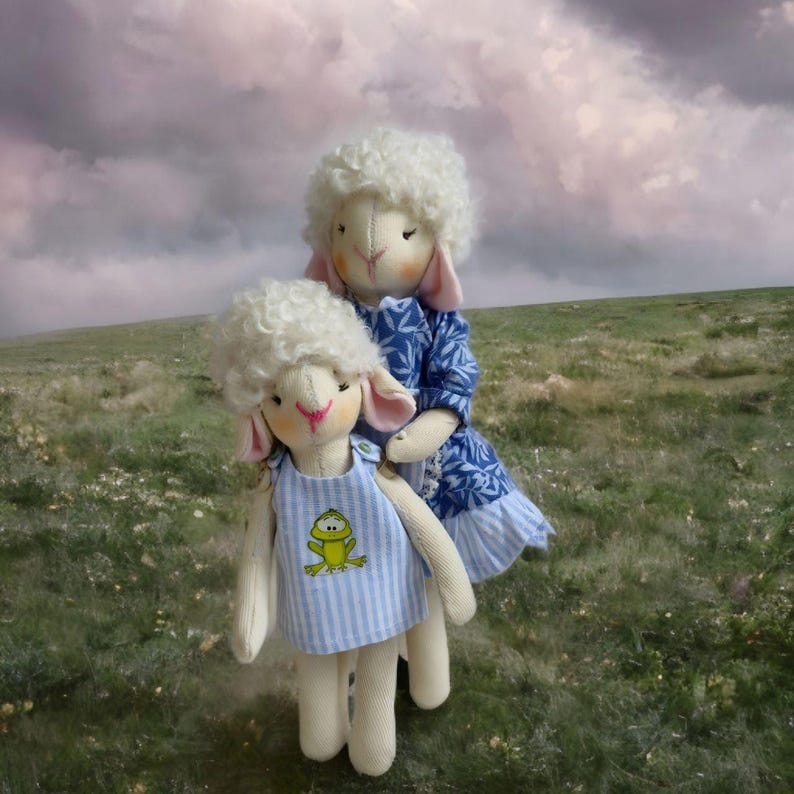 Sheep & Lamb Doll Sewing Pattern: Mom and Baby Soft Toys (PDF Download ...