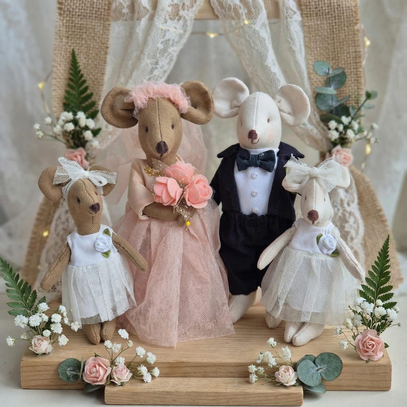 Wedding Mouse Family Set Pattern PDF – Bride and Groom Mouse Doll ...