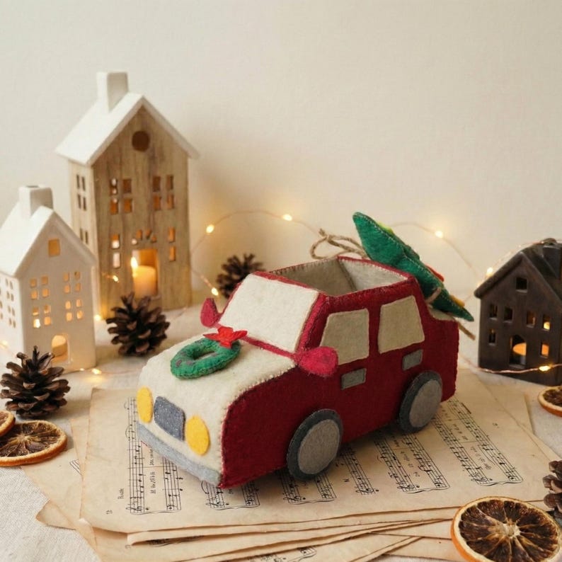 Christmas Felt Car Pattern PDF – Easy Hand Sewing Tutorial for Dolls 15 ...