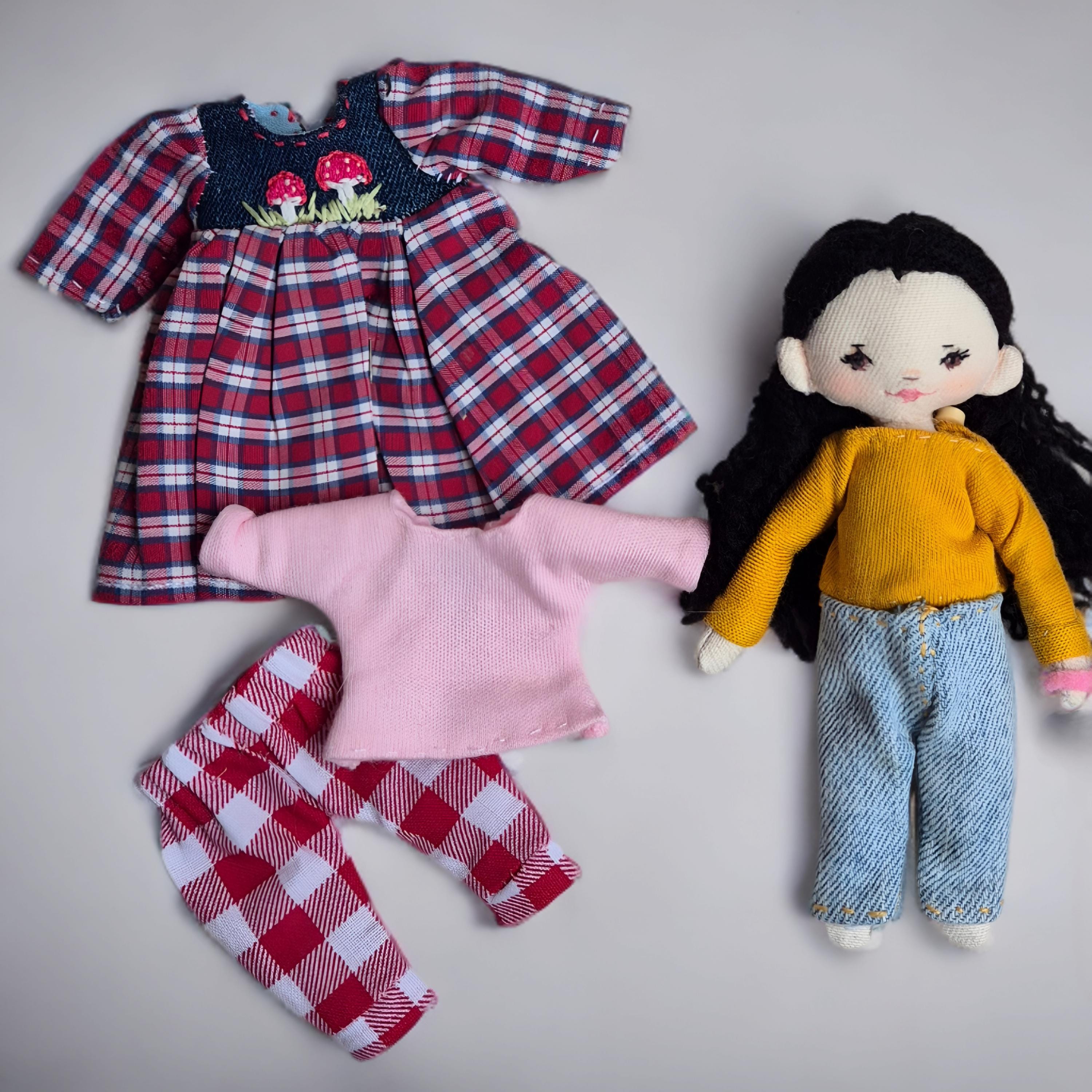 Mini Rag Doll & Dog Sewing Pattern – DIY Doll Clothes (PDF Tutorial) - Etsy