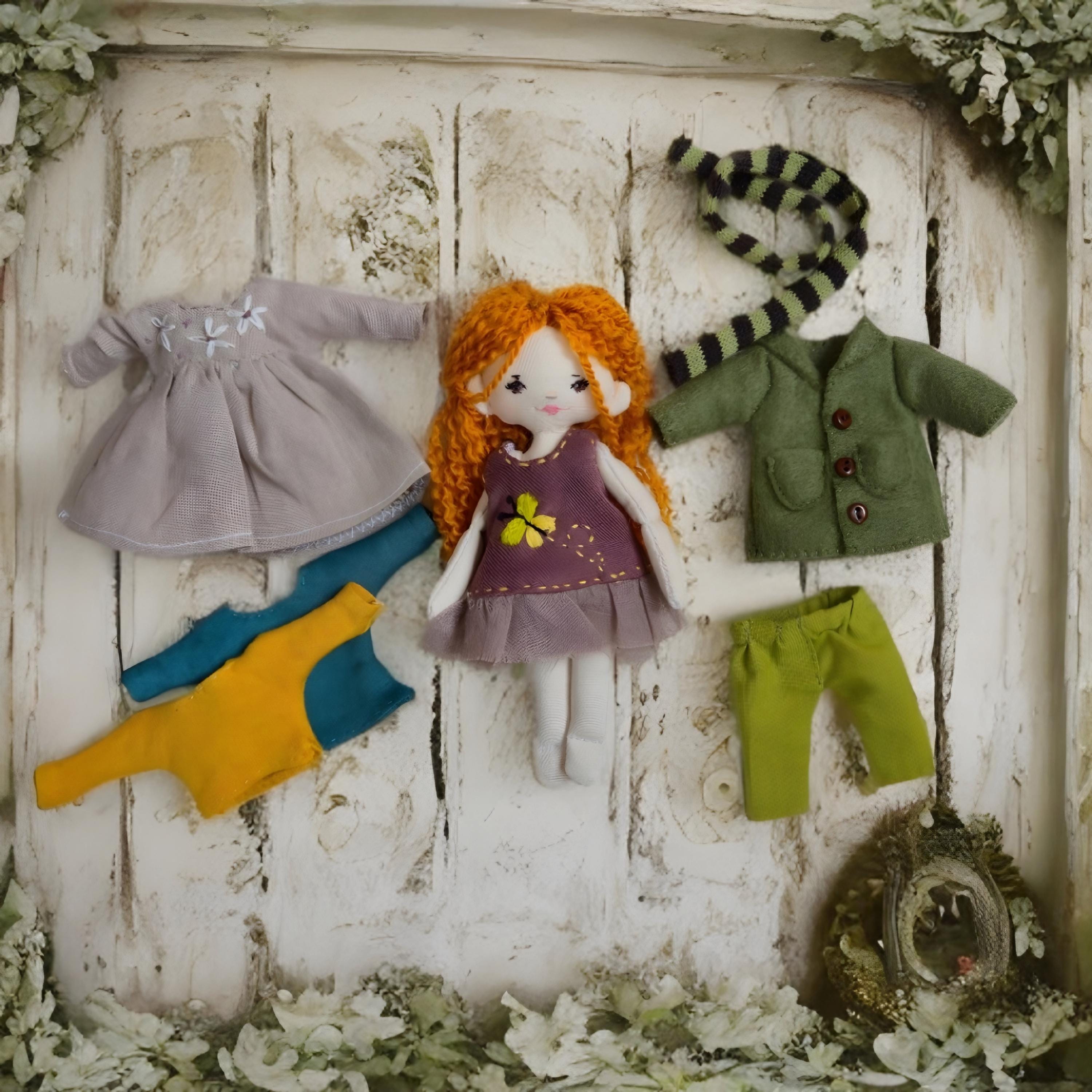 Mini Rag Doll Sewing Pattern – 5.5" Doll & Clothes (PDF Tutorial) - Etsy