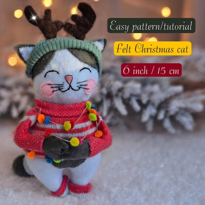 Felt Cat Ornament Pattern - Etsy