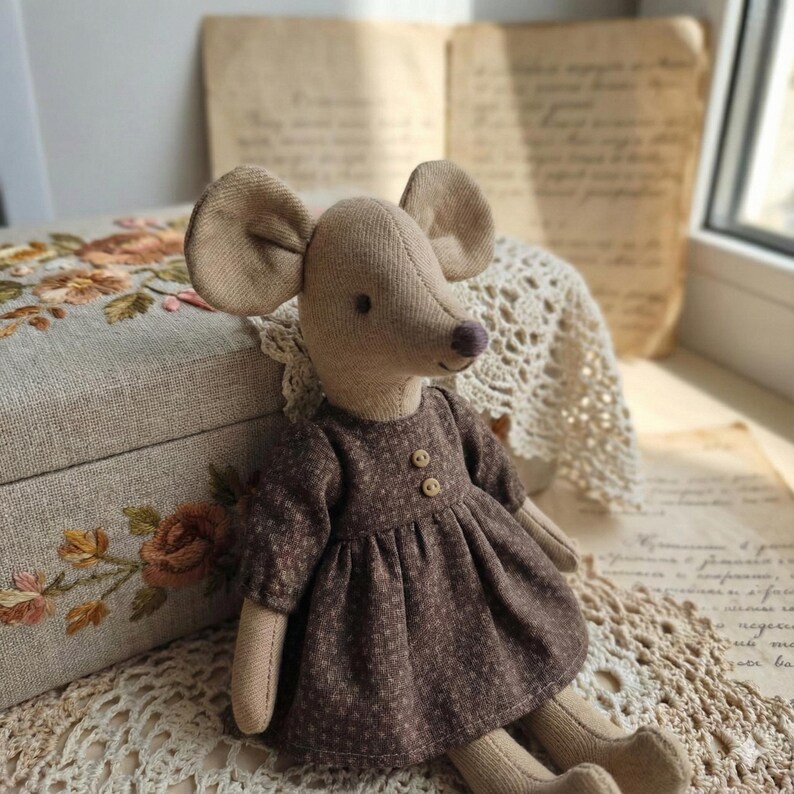 Mouse Family Sewing Pattern Set PDF — Stuffed Animal, Cloth Mice With ...