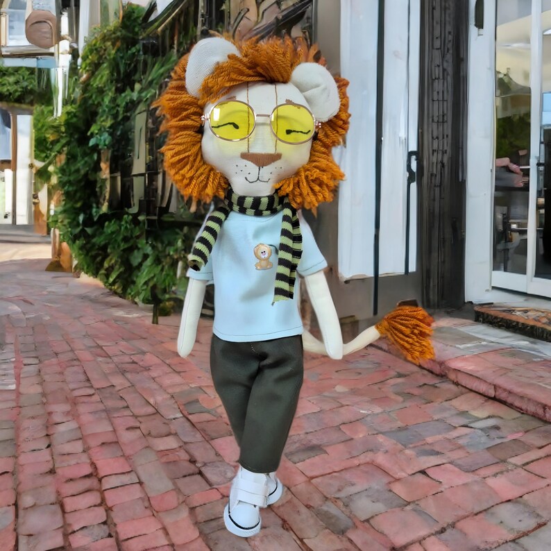 DIY Lion Rag Doll Sewing Pattern: Clothes Included (PDF Tutorial - Etsy