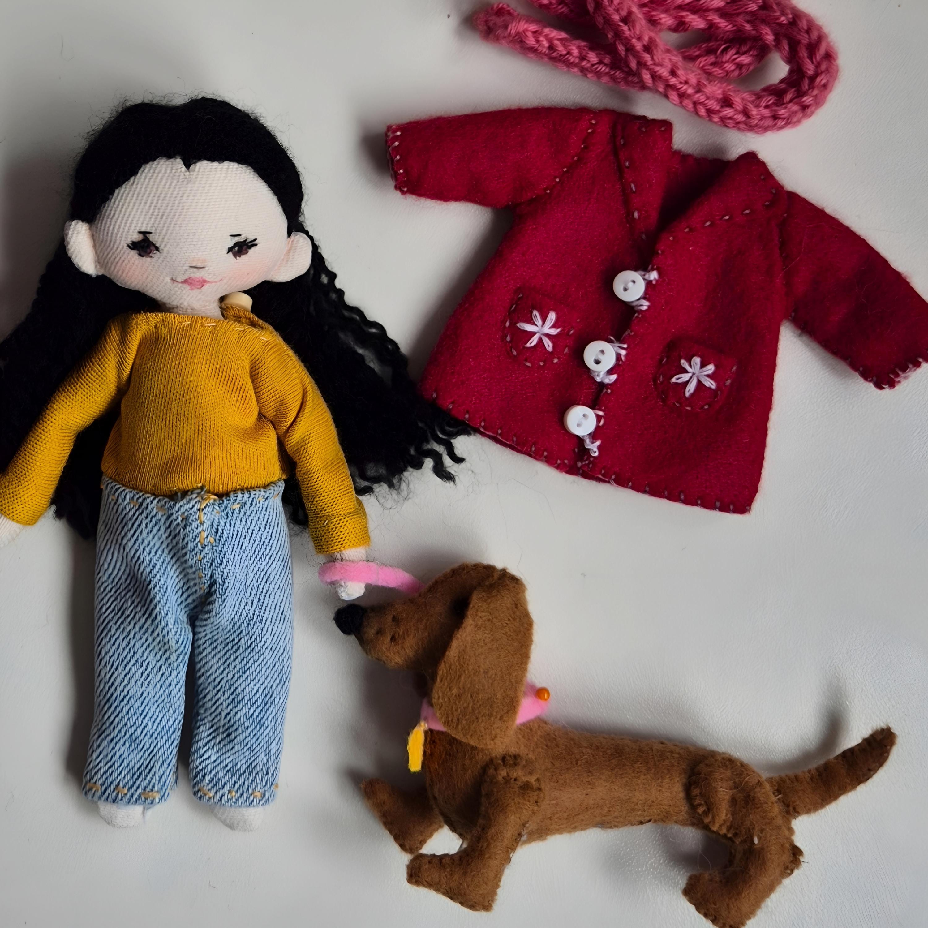 Mini Rag Doll & Dog Sewing Pattern – DIY Doll Clothes (PDF Tutorial) - Etsy