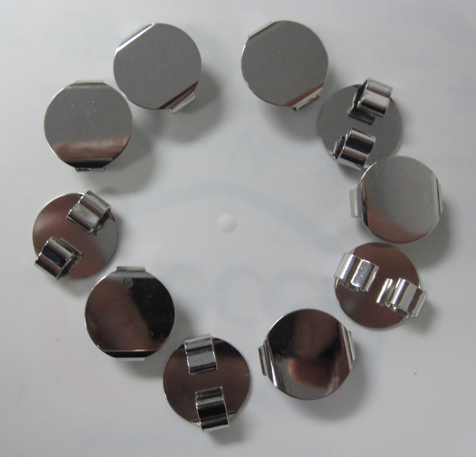 1/5/10 Silver Bolo Tie Slides Blank Bolo Slides 15mm | Etsy