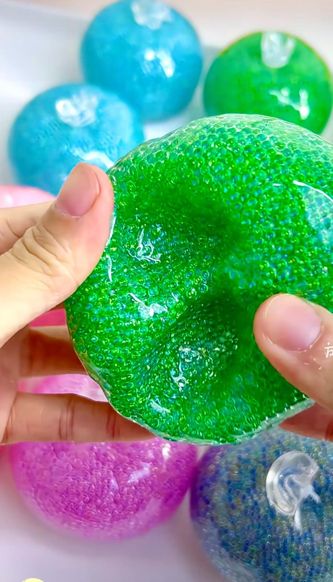 Glacier Glutinous Rice Cake Hand Knead Plastic Ice Skin Noisy Ball Toy ...