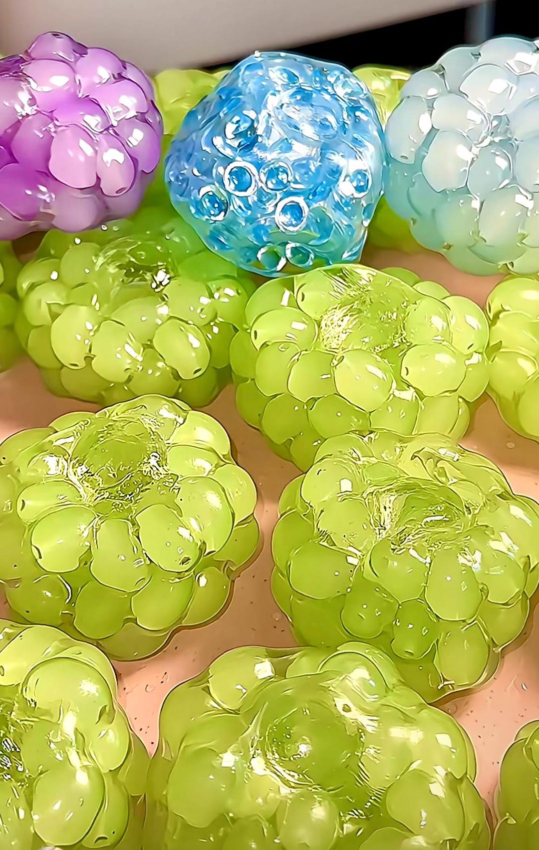 Grape Bead Hand Ball Kneading Lok Plastic Super Soft Boring Toy Diy ...