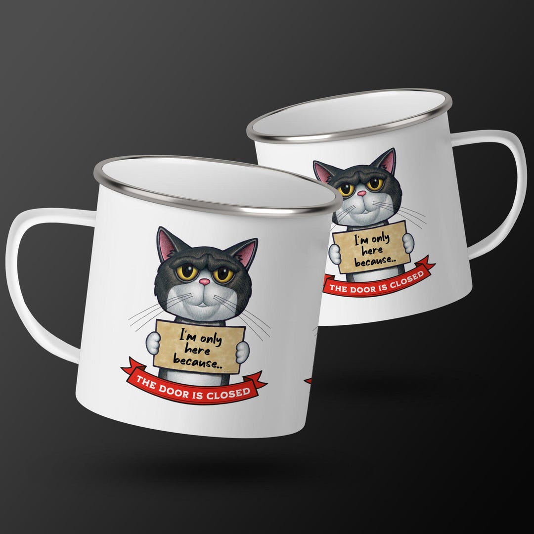 Funny Cat Mug, Cute Cat Meme Mug, Humorous Coffee Cup, Cat Lover Gift ...