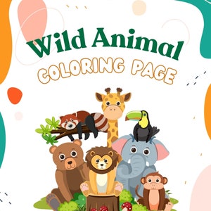 Educational Adventure Kids Learning Wildlife Coloring Book! Packed With ...