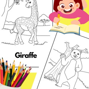 Educational Adventure Kids Learning Wildlife Coloring Book! Packed With ...